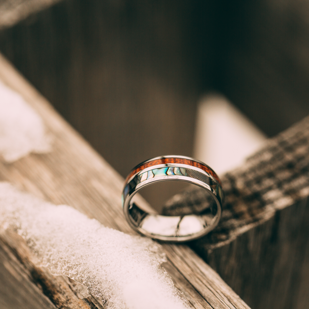 Abalone Shell Rings | Wedding Bands Made From Shell | Alpine Rings